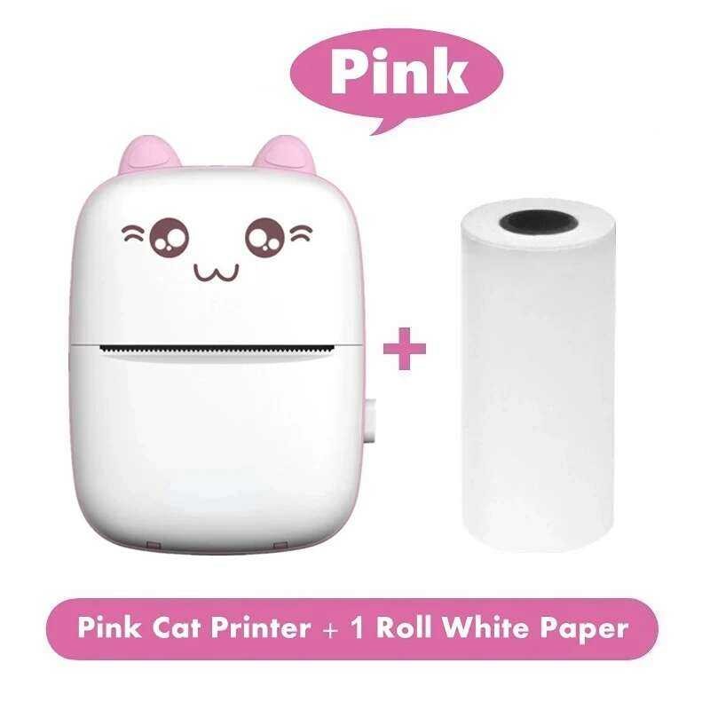 Tt Cute HD Photo Printer Mini Drucker Thermal Adhesive Label Portable ...