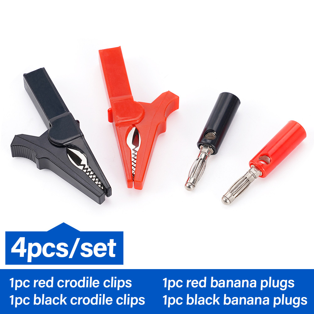 A set of crocodile crocodile car battery insulation clip with 4mm ...