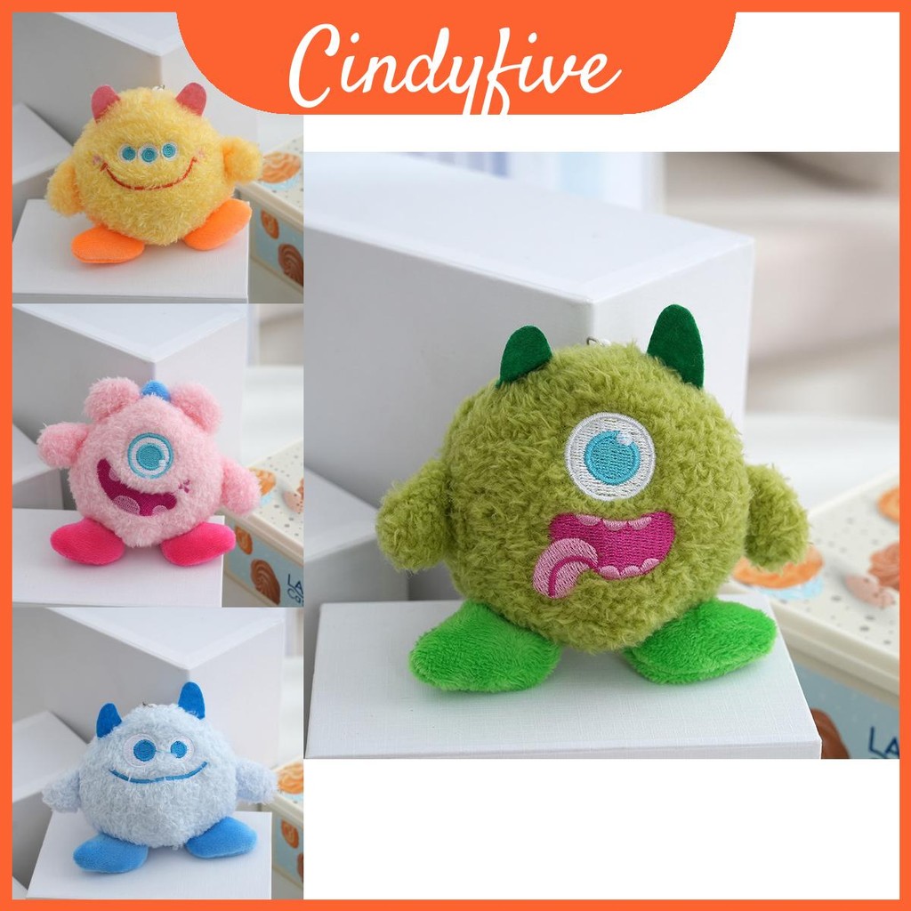 Delightful Family Monster Keychain Plush Toy Mini Stuffed Doll Backpack ...