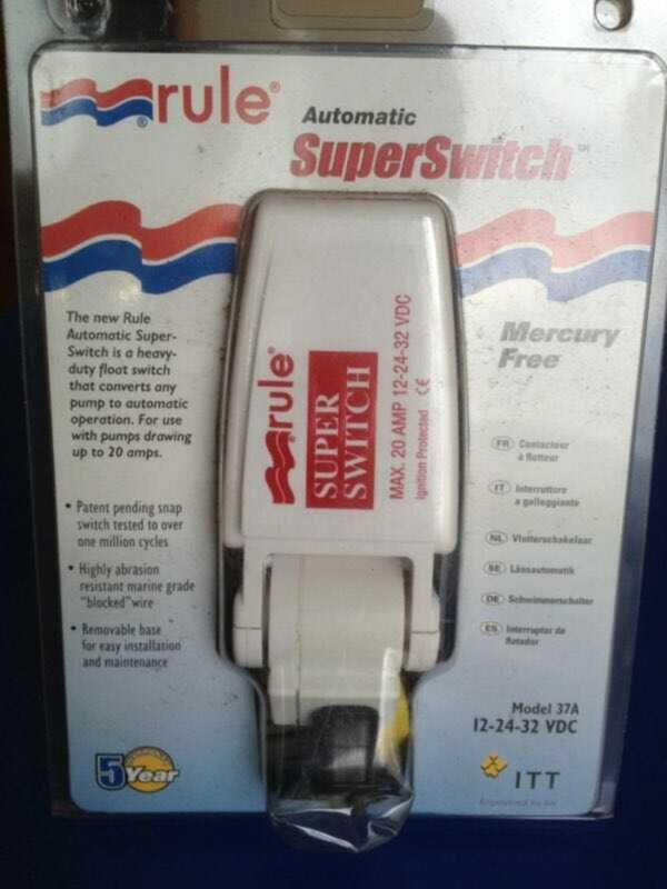 RULE Yacht Fishing Boat Cabin Bottom Pump Float Switch 12v24v/32VDC-35A ...