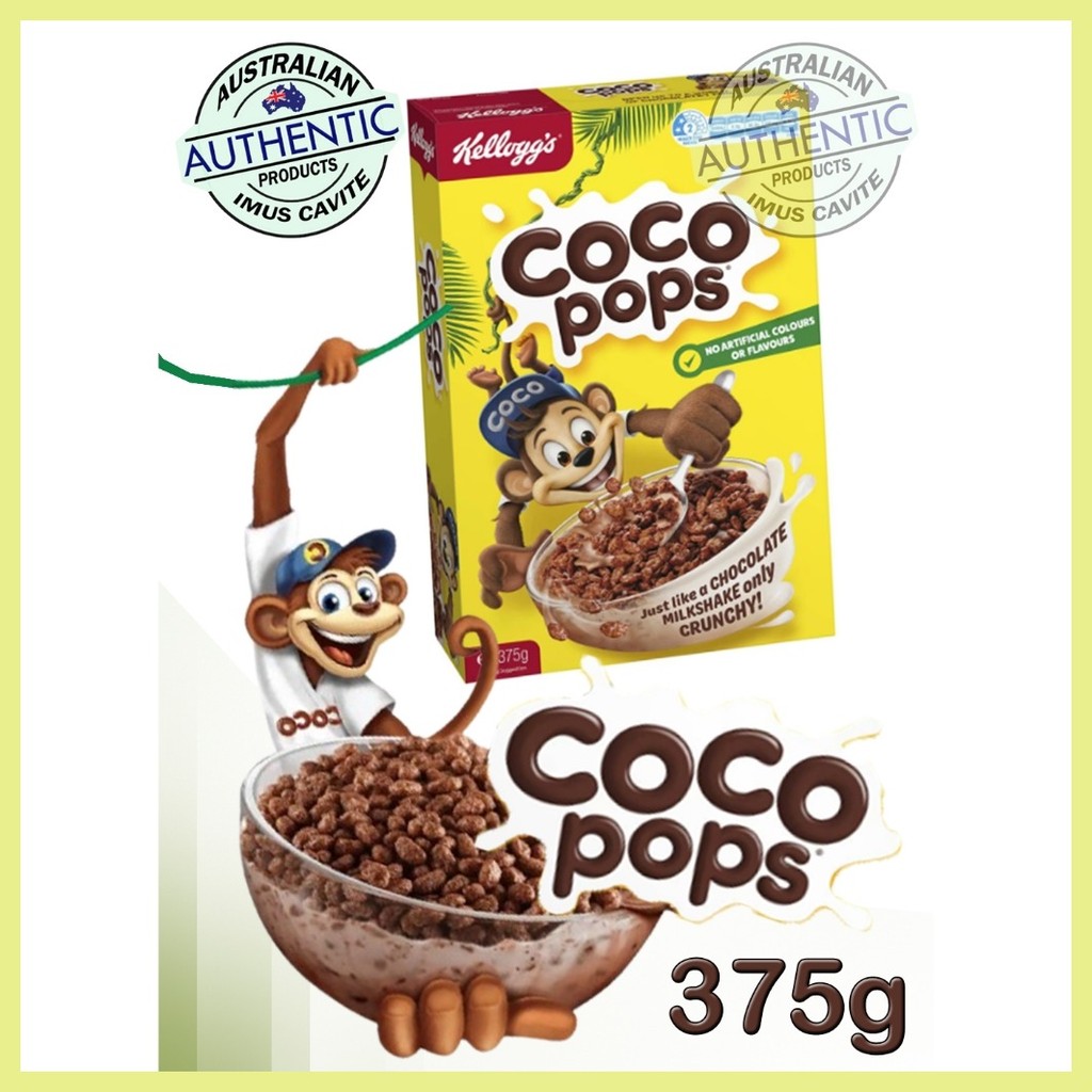 KELLOGG'S Coco Pops Chocolatey Breakfast Cereal (375g) Imported from ...