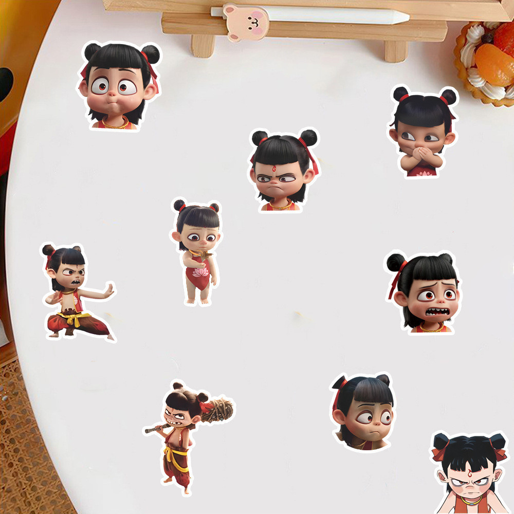 [50 sheets] 2025 New Nezha 2 Expression Sticker Funny anime Stationery ...