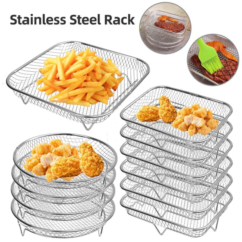 Easy Clean Square Food Grade Stainless Steel Air Fryer Drain Stand ...
