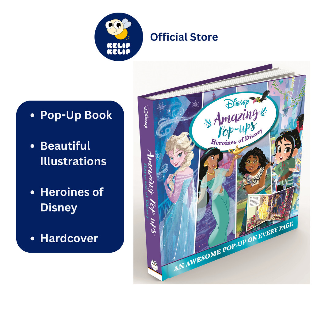 Disney Deluxe Pop Up Story Book For Kids To Read With Amazing Heroines ...