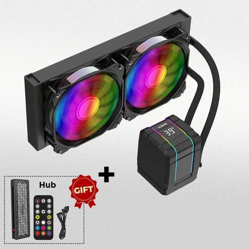 ALSEYE Water Cooled 5V 3Pin PWM PC Casing Integrated Cooling Fan Cpu ...