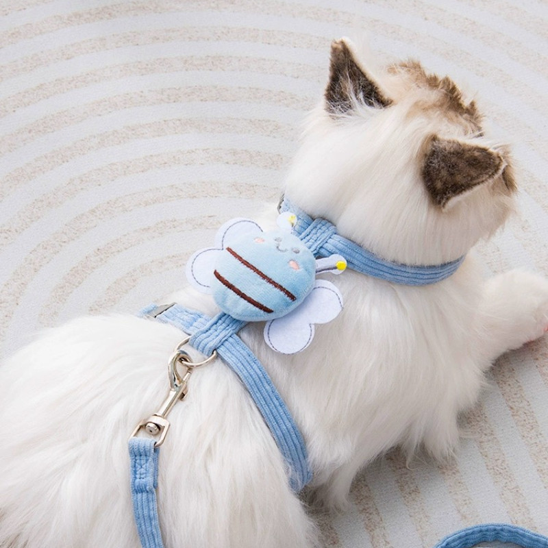 Cute Bee Adjustable Pets Cat Dog Harness & Leash Set | Shopee Philippines