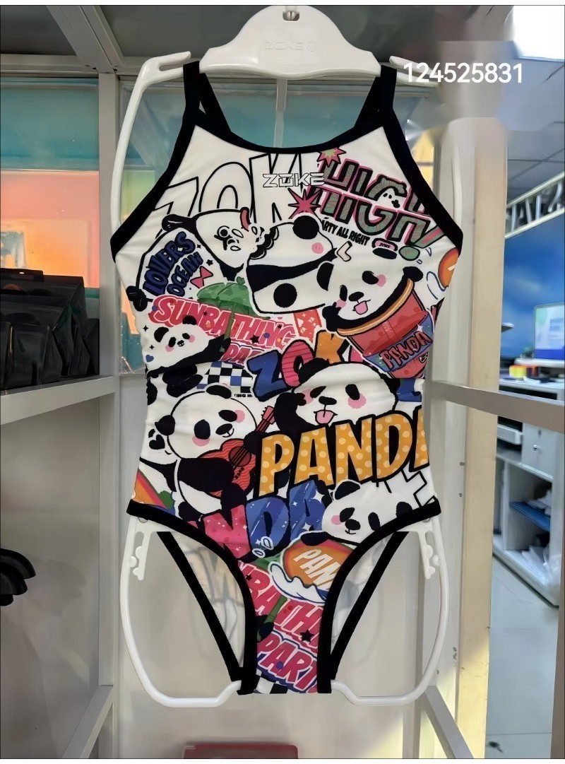 Zoke Girls Training Swimwear Professional Water Sport Swimsuit One ...