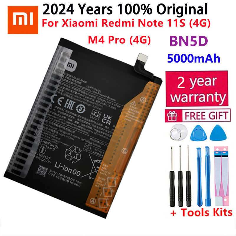 2024 Years 100% Original 5000mAh BN5D Battery For Xiaomi Redmi Note 11S ...