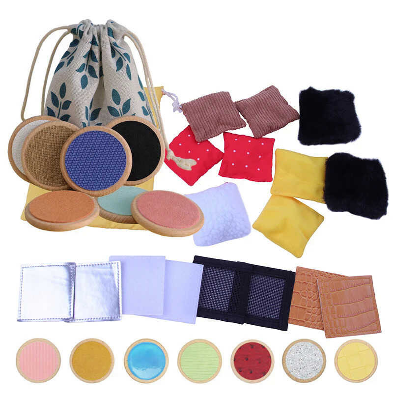 Learning Montessori Educational Toys Tactile Board Sandbag Matching ...