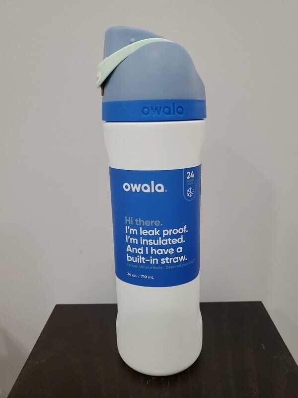 Owala FreeSip Steel Travel Tumbler w/ Handle 24oz / Color: Snow dragon ...