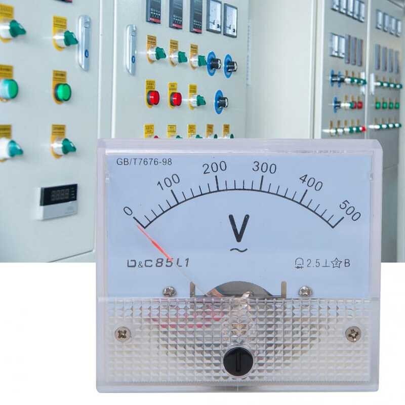 1 set AC Pointer Voltmeter 0-500V Scale Range Voltage Test Meter Panel ...