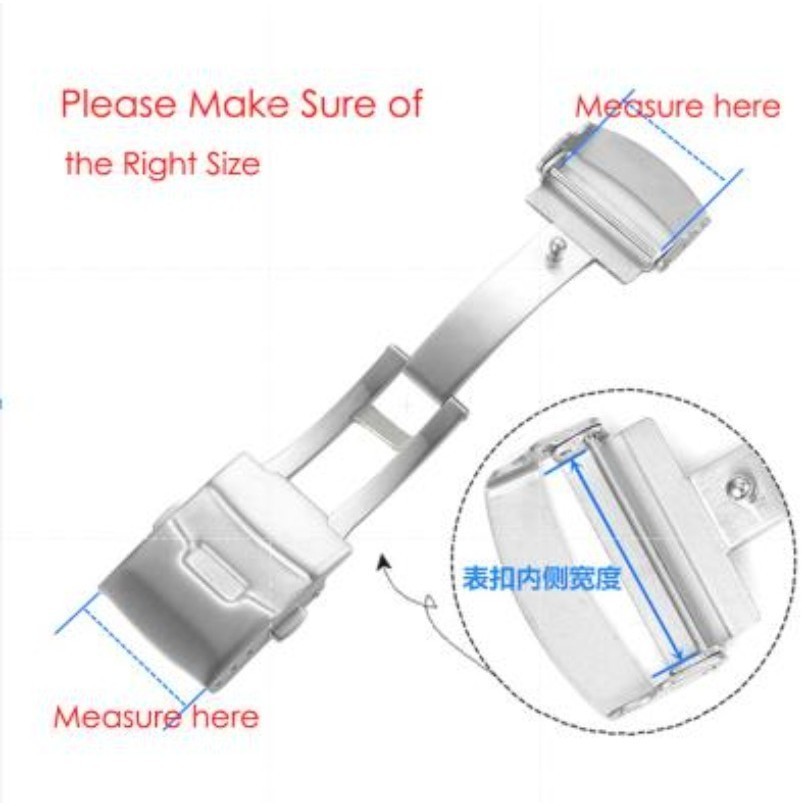 Diver Stainless Steel Watch Buckle Clasp 14mm 16mm 18mm 20mm for SEIKO ...