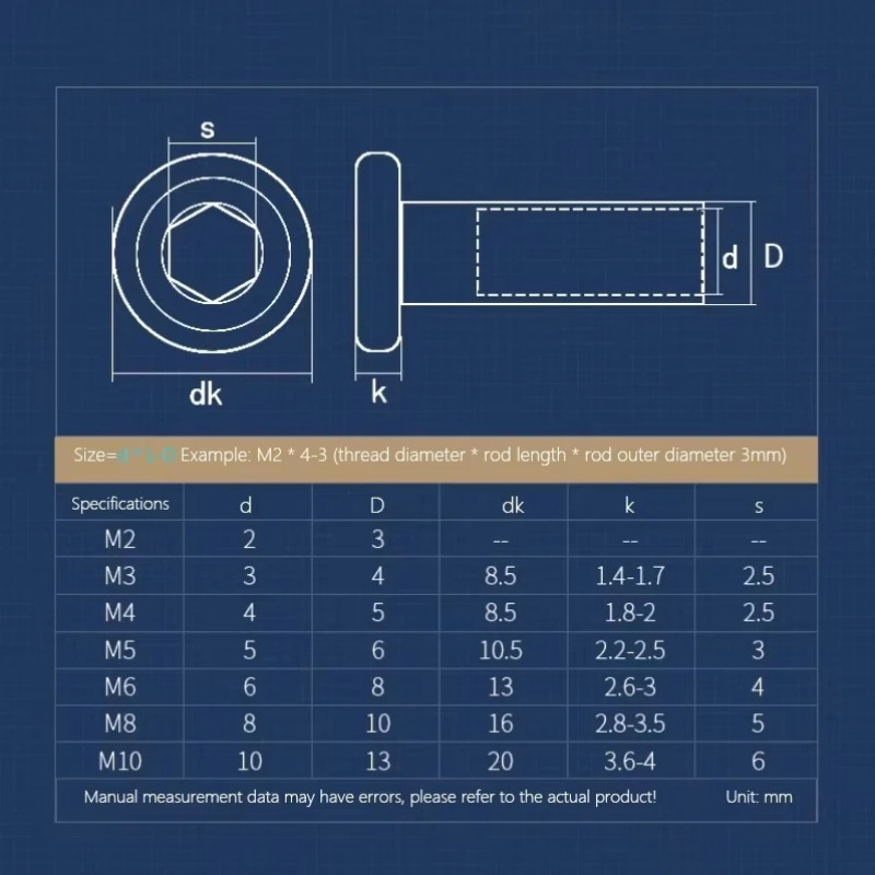 M2 M3 M4 M5 304 Stainless Steel Hexagon Socket Screw Locking Splint ...