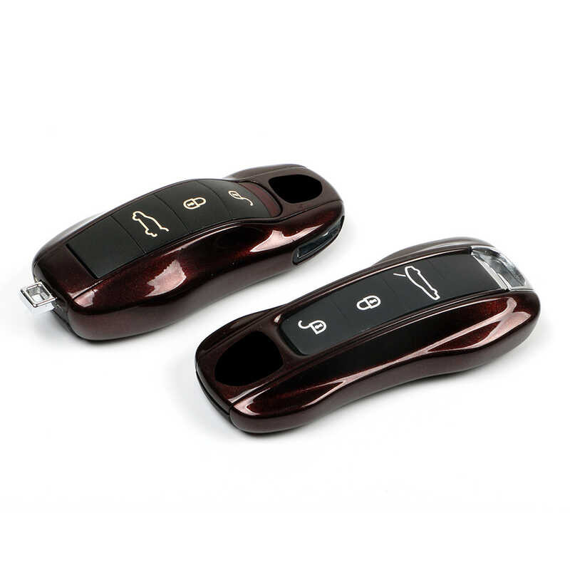 Eb Suitable For Porsche Keycard An911 Panamera 718Taycan Peach Wood Red ...