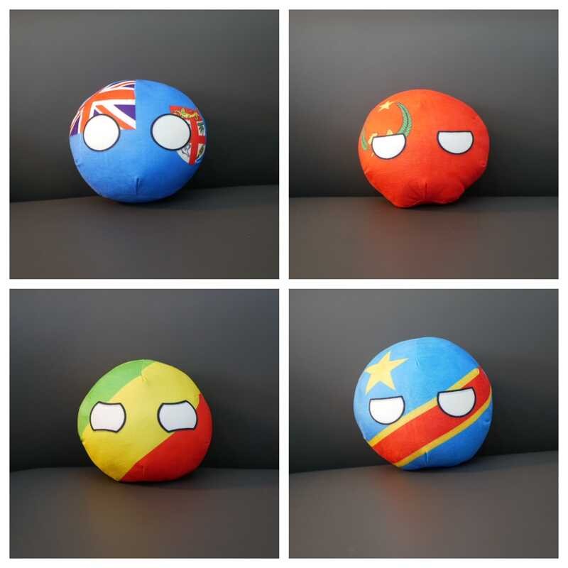 Poryugal 9/20Cm Polandball Plush Doll Fiji Congo Countryball Pendant ...