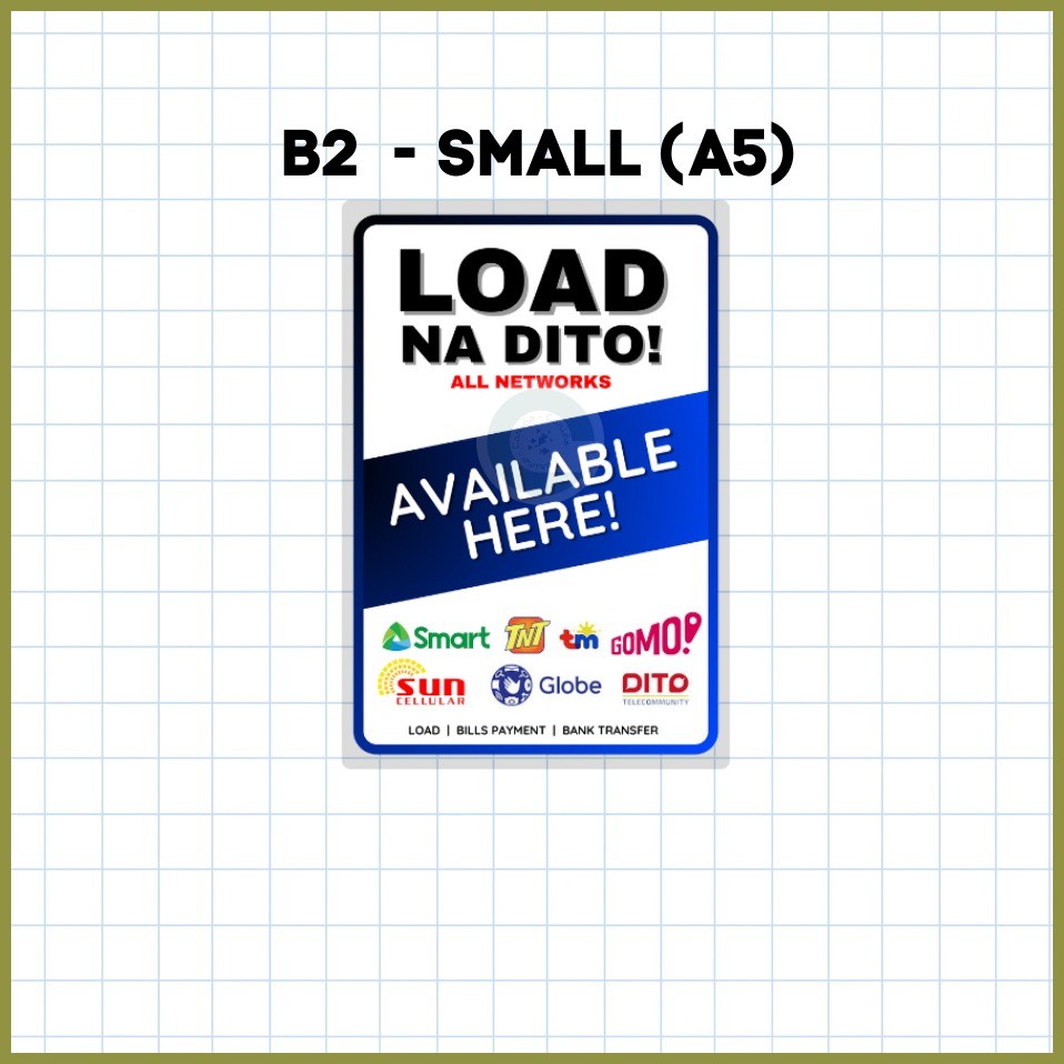 ஐ Load Na Dito Signage l Load Available here Signage | Laminated ...