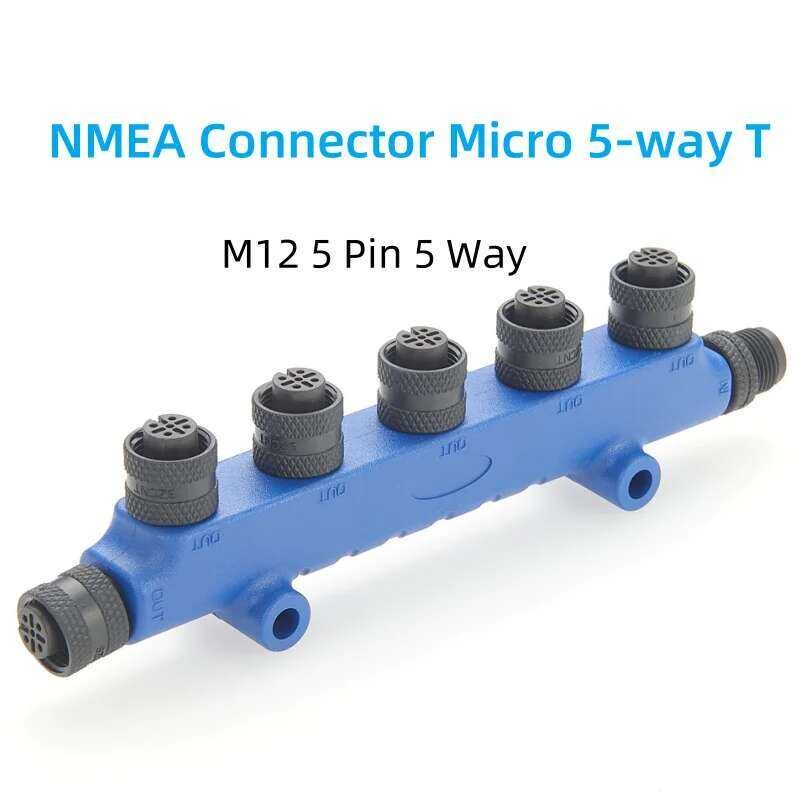 Micro-Change Backbone Tee Splitter M12 Port 5 Female To Male Connector ...