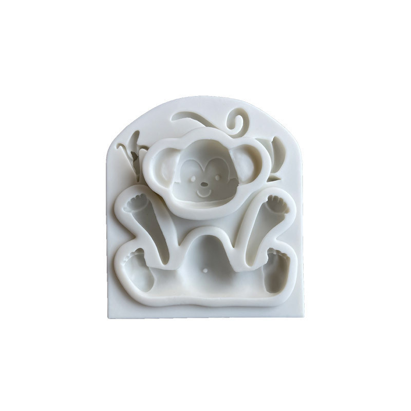 Cartoon Lion Elephant Monkey Zebra Giraffe Silicone Mold Gum Paste ...