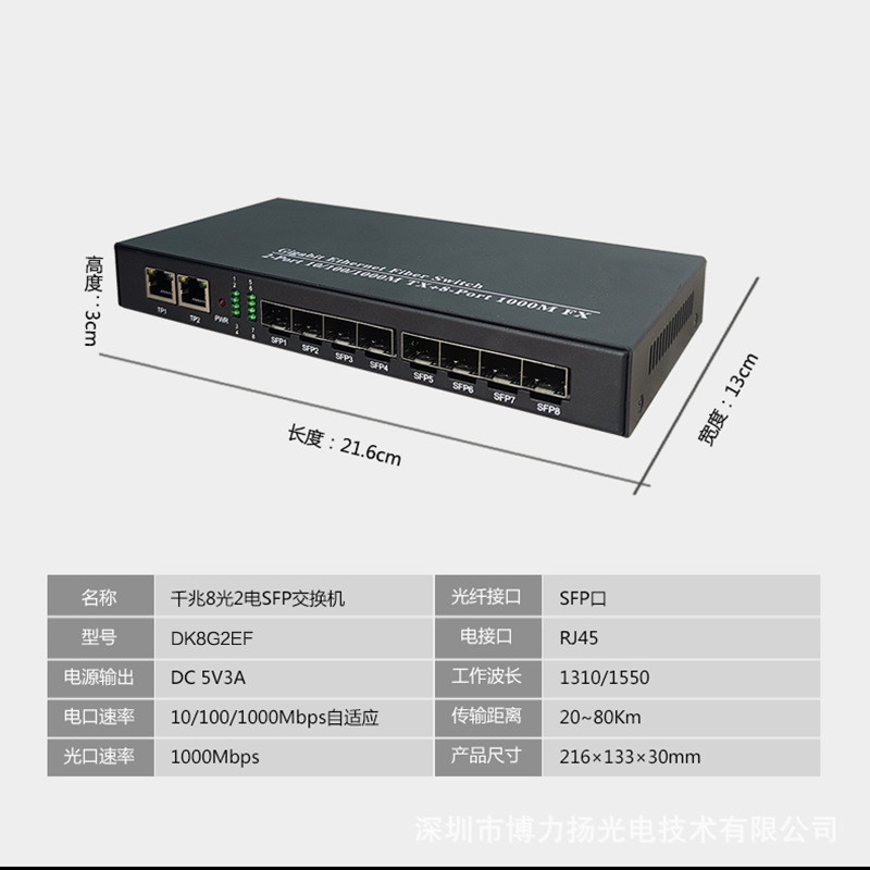 Gigabit Fiber Optic Switch SFP Fiber Optic Transceiver 16SFP+9RJ45/8SFP ...