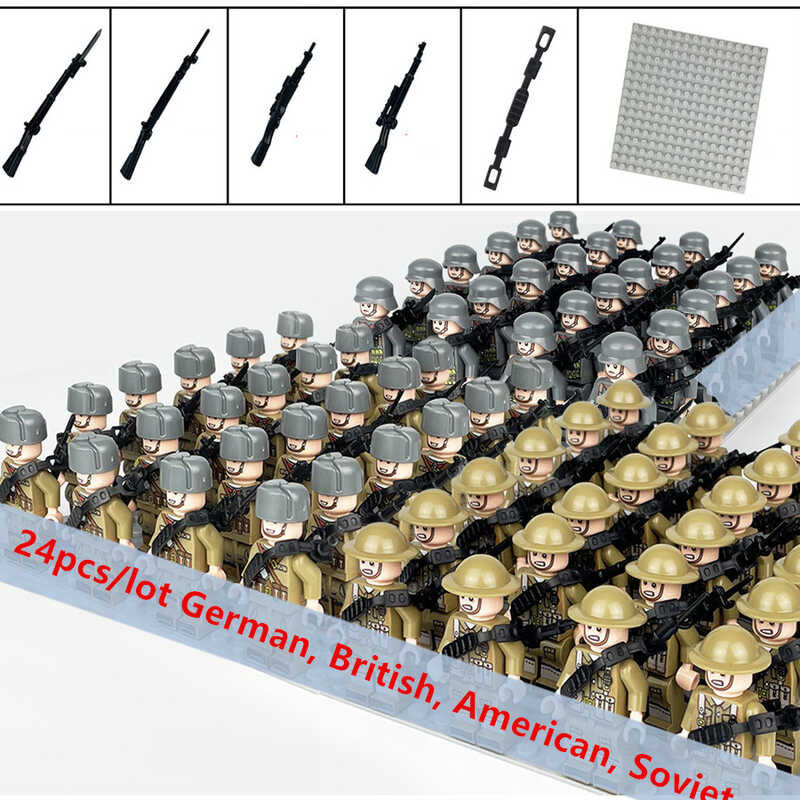 Mga Soldiers WW2 Building Blocks Mini Action ng National Army Figures ...