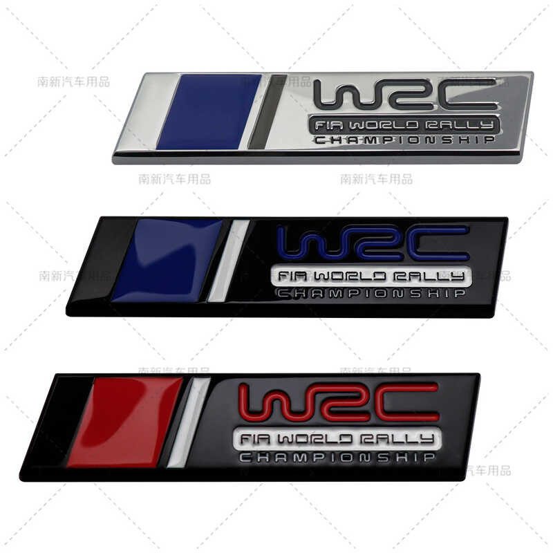 3D Metal Sticker WRC Sign Rally Emblem Badge Car Door Window Rear Trunk ...