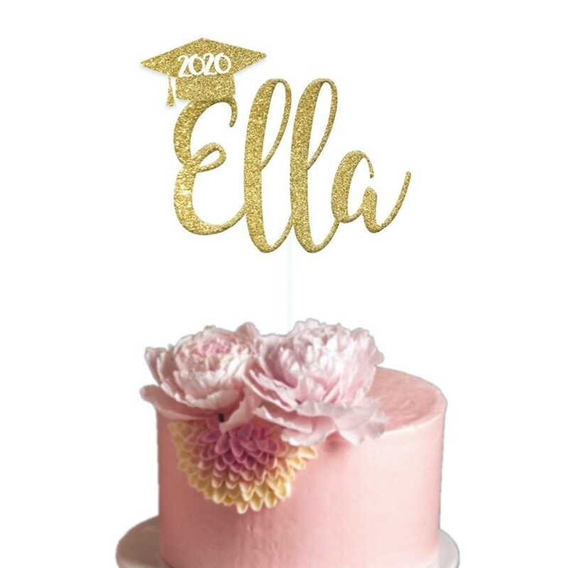 Graduation Custom Personalized Class Of 2020 Gold Cake Topper ...
