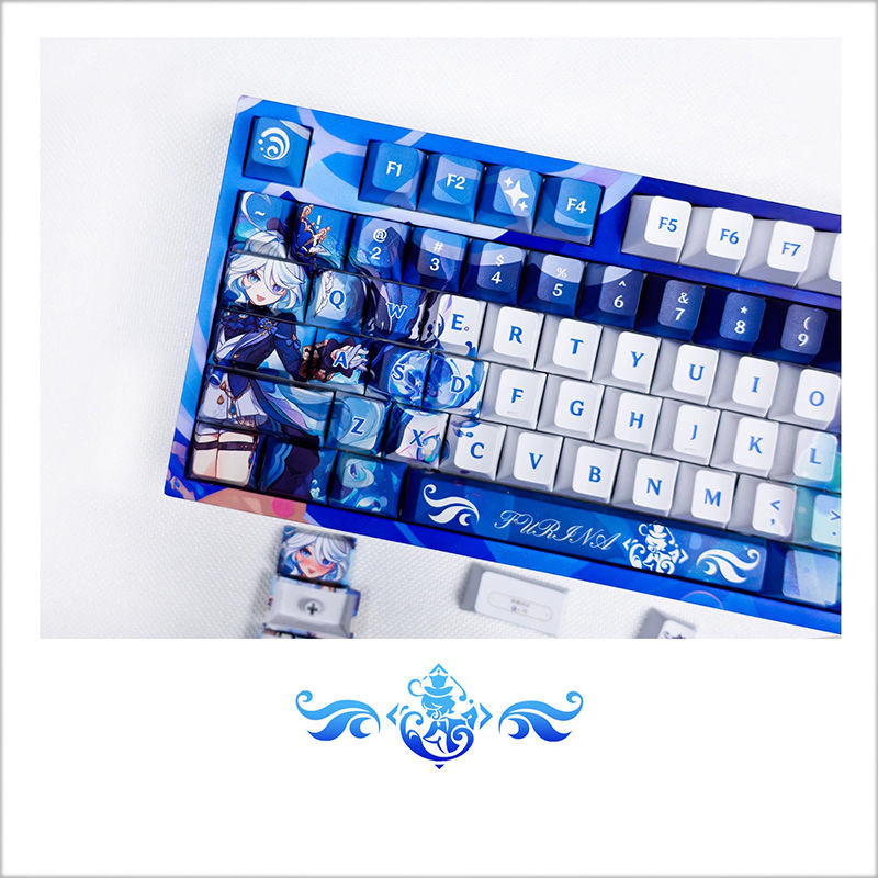 Genshin Impact Furina Focalors Keycap Cherry Profile PBT Five-side ...