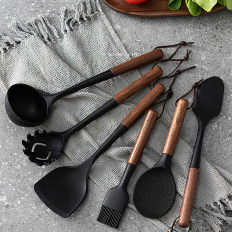 Kitchenware High-Temperature Silicone Non-Stick Pan Kutsara Ng Bahay ...