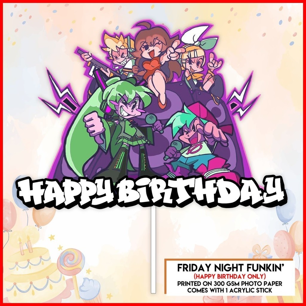 FRIDAY NIGHT FUNKIN' Cake Topper (Personalized and Standard) | Shopee ...