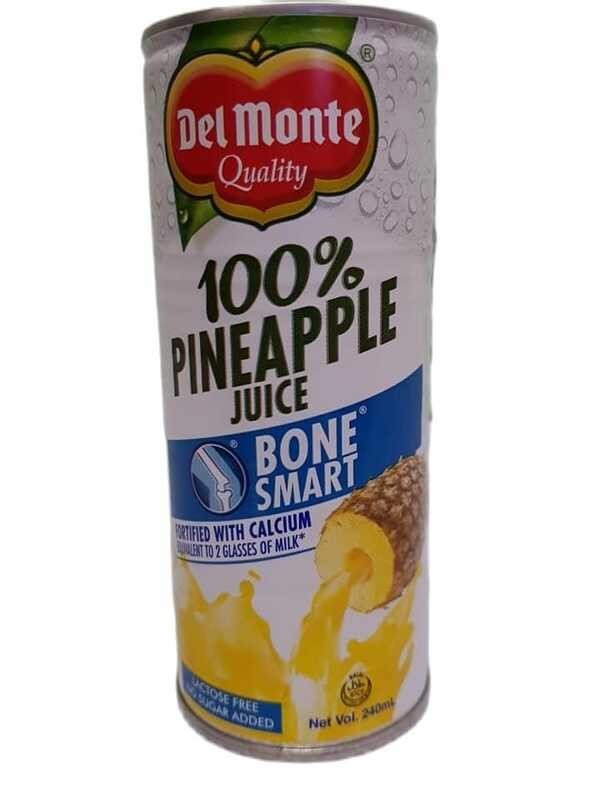Del Monte 100% Pineapple Juice Bone Smart (pack ng 6 cans x 240 ml ...