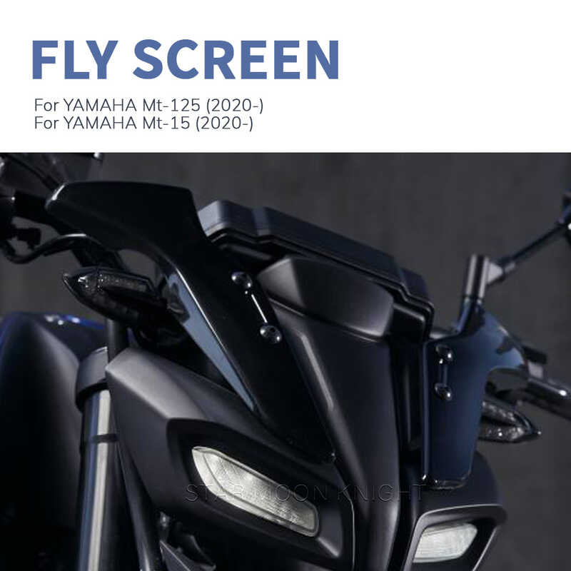 Wind Windshield Side Deflector Spoiler Fly Screen Para Sa Yamaha Mt-125 ...