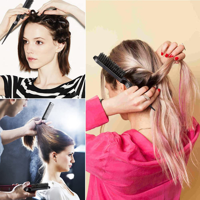 3/10pcs Hair Styling Comb Set Teasing Hair Brush Triple Teasing Comb ...