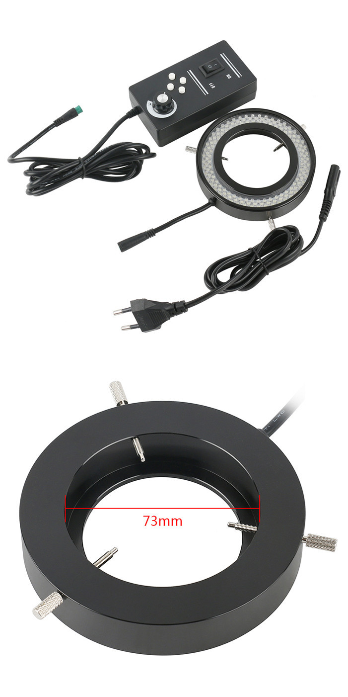 144 LED Ring Light Lamp Stereo Microscope Video Camera Light source ...