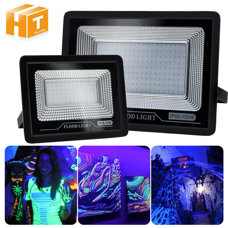 UV Flood Fluorescent Stage Lamp 220V 50W 100W 150W Ultraviolet LED ...