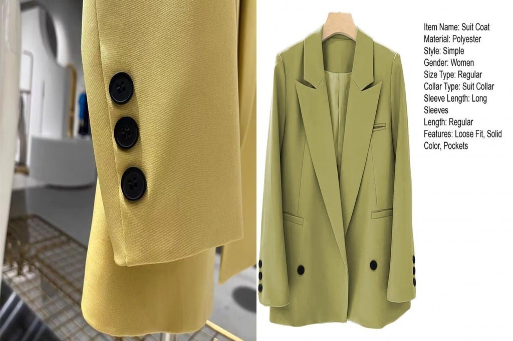 largesize| Front Placket Work Jacket Formal Business Suit Coat Stylish ...