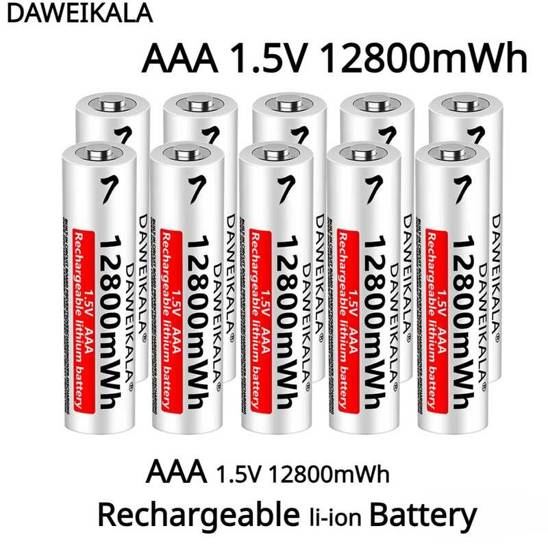 2024 3 0A7 New AAA Rechargeable Battery 1.5V 12800Mwh Li-Ion Battery ...