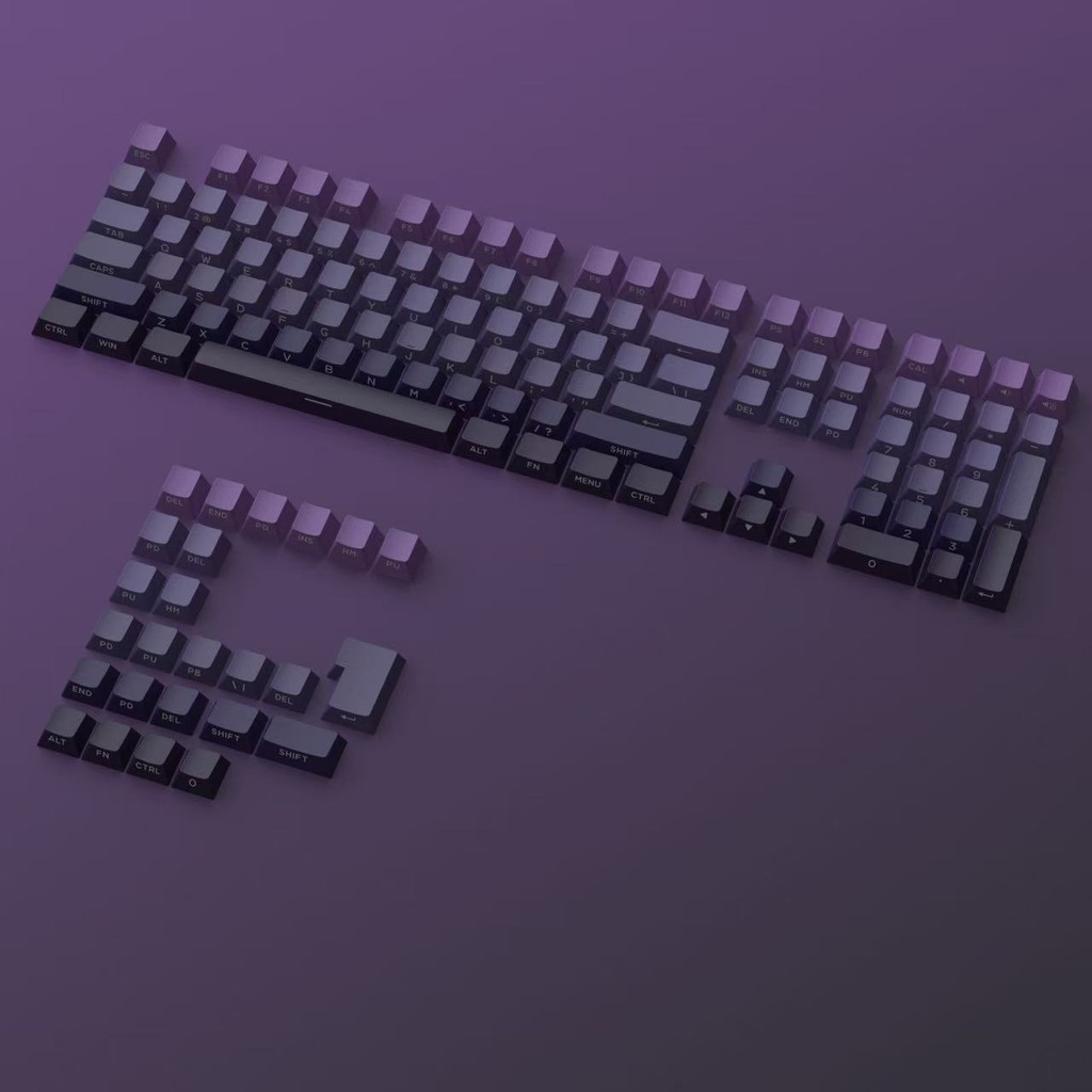 【Local Delivery】Purple Gradient Keycaps Side Print OEM Profile ...