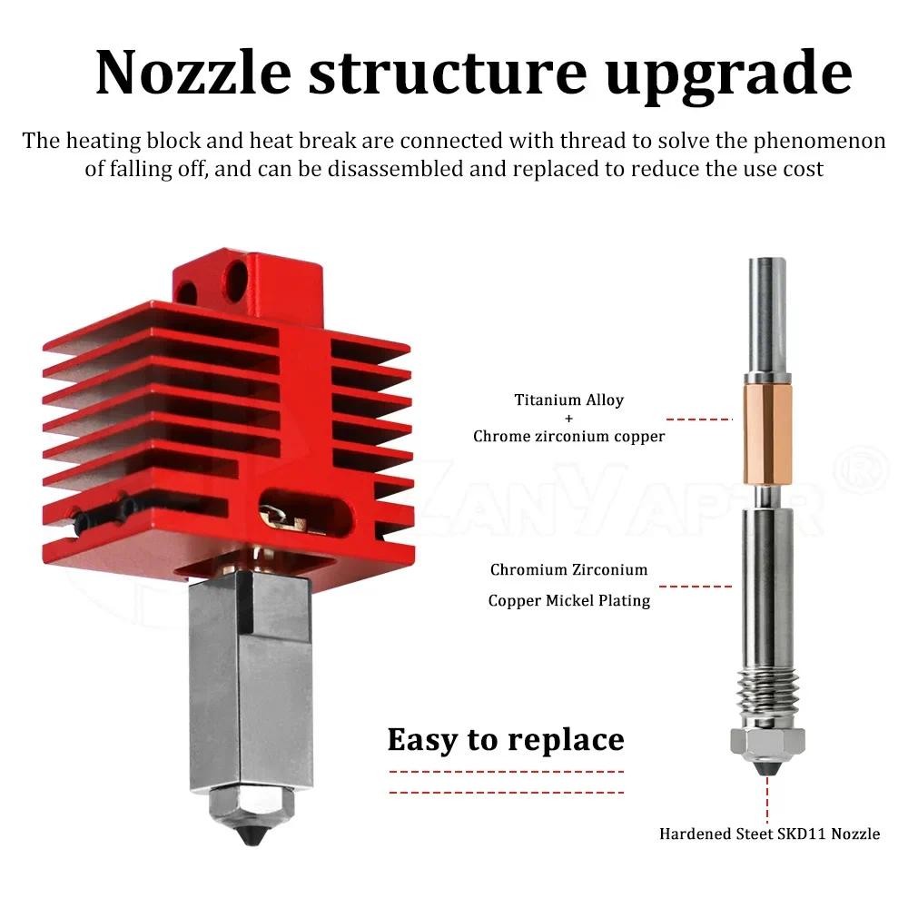 V4.0 New Hotend For Bambu Lab P1P X1C P1S X1 X1E Upgrade Hot end Print ...