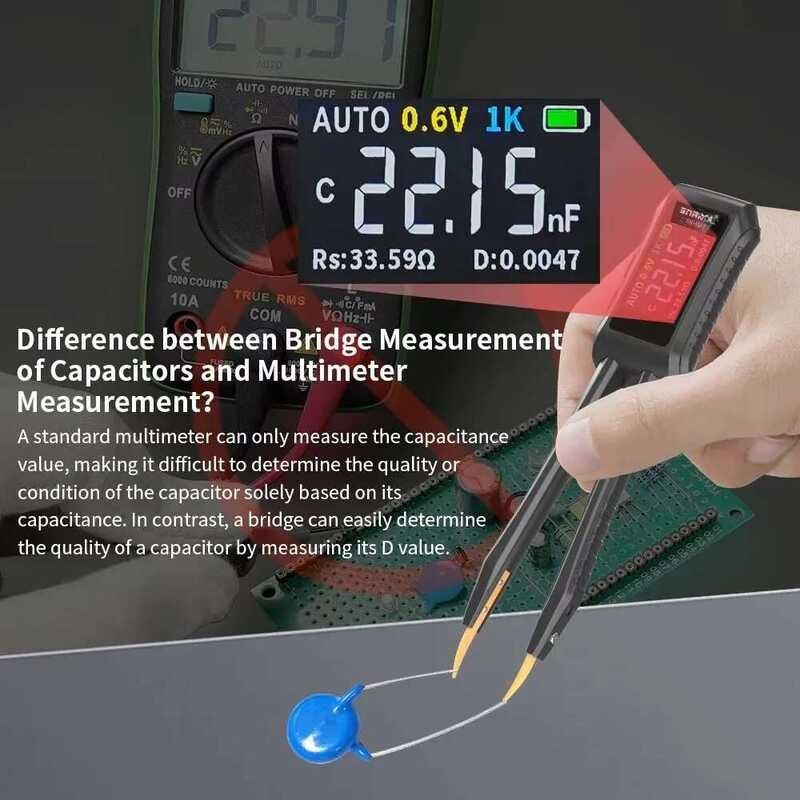 Sk Bd1 Digital Smart Tweezer LCR SMD ESR Tester Resistance Capacitor ...