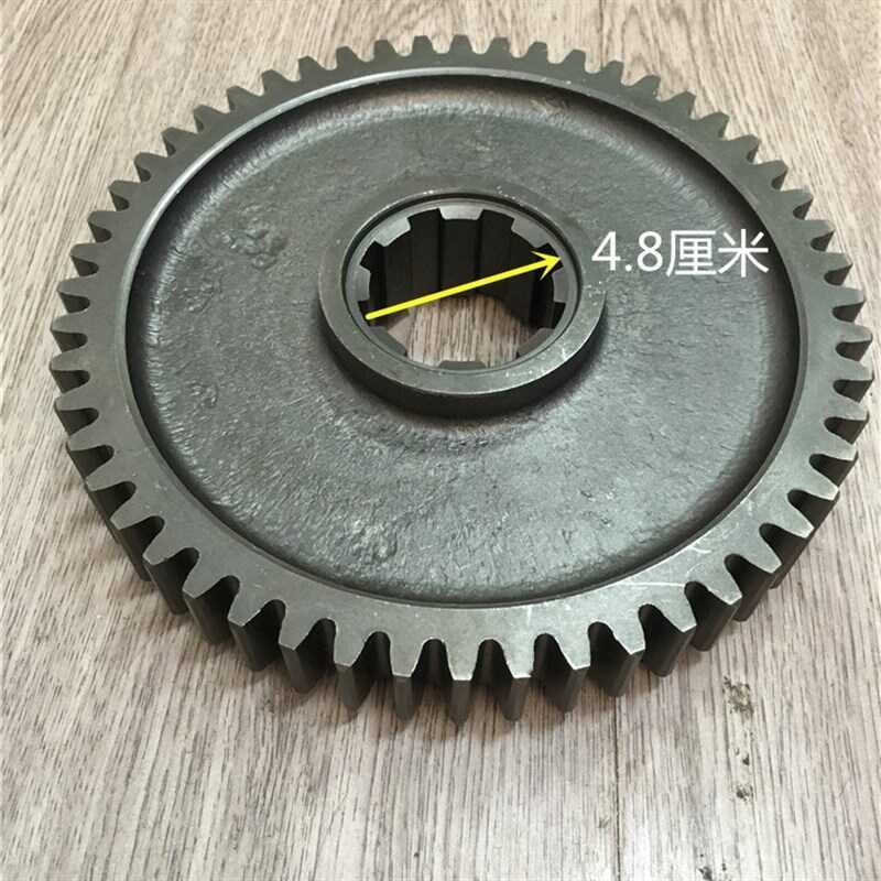 passive 52 tooth tractor front gears, hand cranked disc, trailing teeth ...