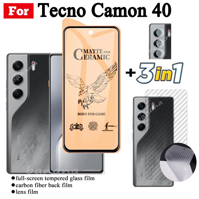 3 IN 1 Tecno Camon 40 Ceramic Tempered Glass for Tecno Camon 30 Camon 20 Pro Camera Lens Glass ...