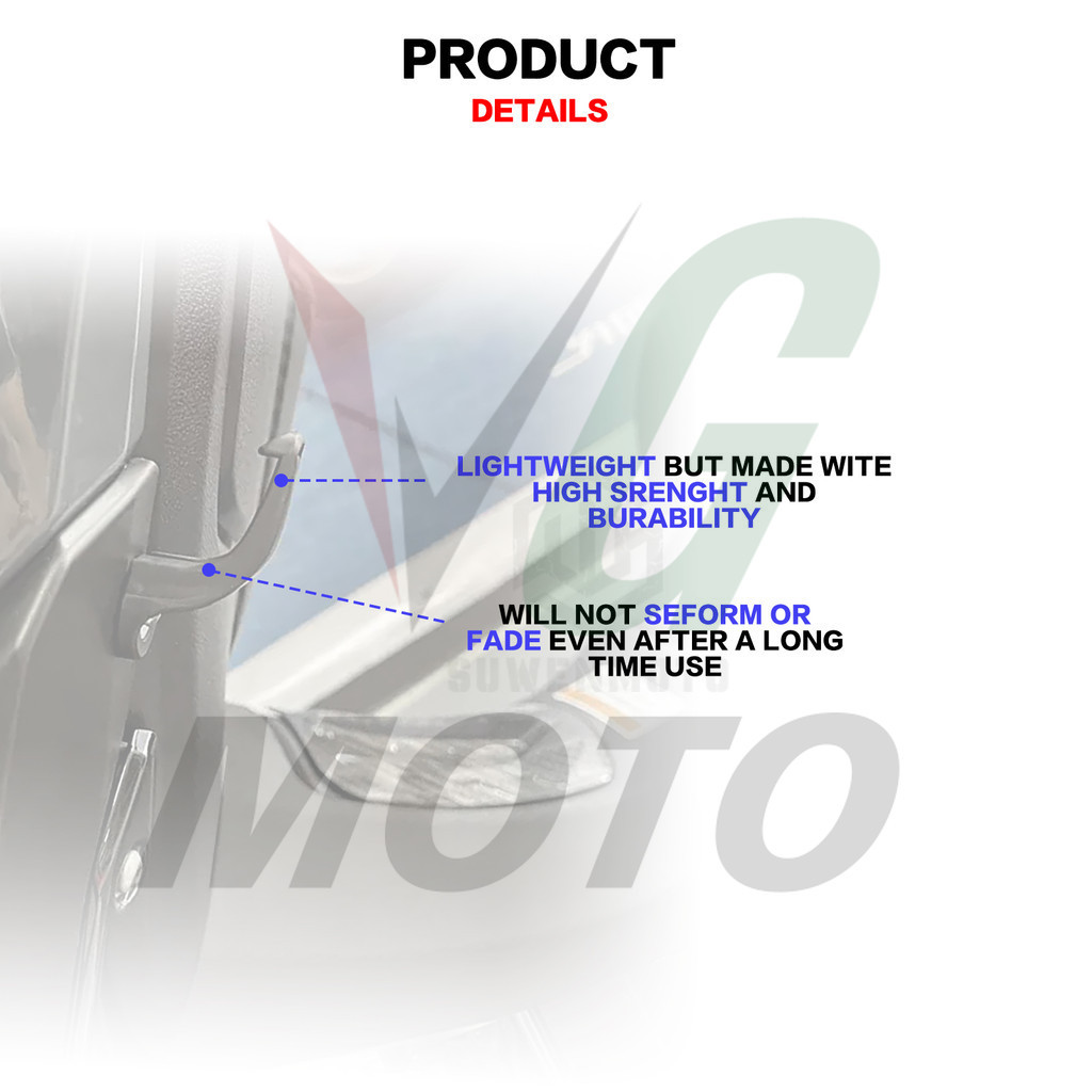 Original MOTORCYCLE HANGER HOOK HELMET HOOK FOR NMAX V2 /MIO i125 ...