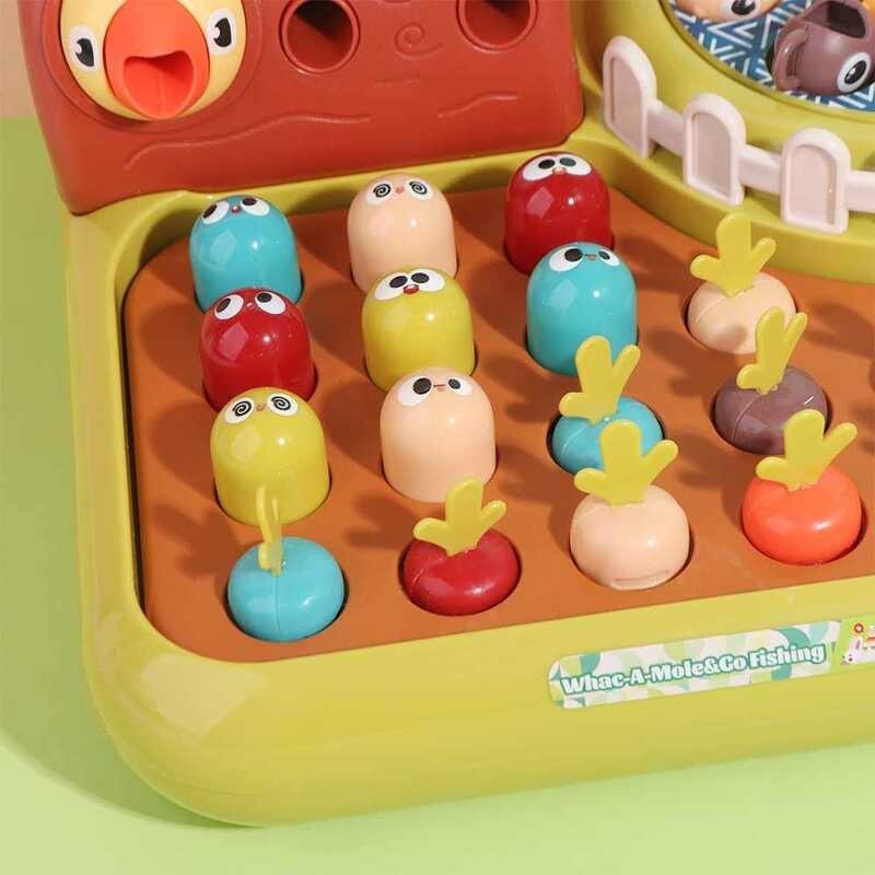 Mga Laruan Ng Balyena-A-Mole Baby Montessori 4 In1 Pull Carrot Whack-A ...
