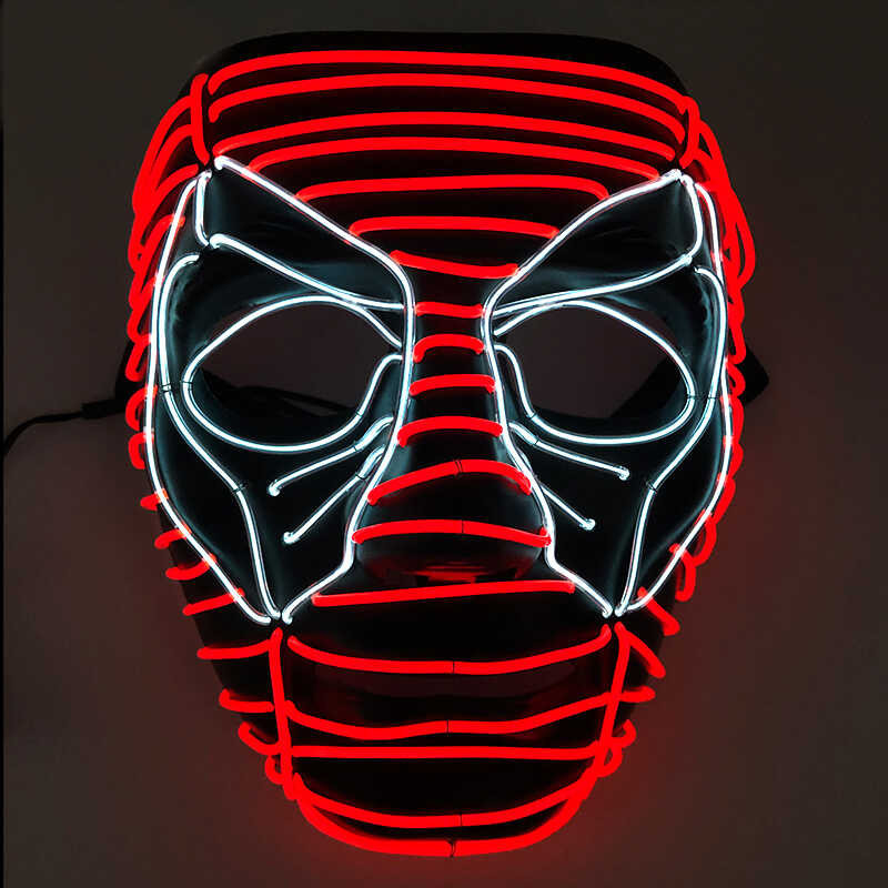 Flashing LED Deadpool Cosplay Mask, Pelikula Tema, Halloween Masquerade ...
