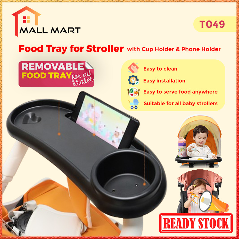 MM T049 Stroller Food Tray with Cup Holder Phone Holder Child Stroller ...