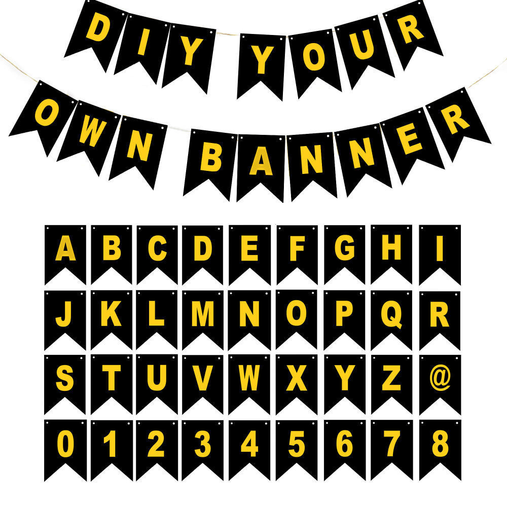 Costumized Banner Name Party DIY A-Z Alphabet Letters Personalized ...