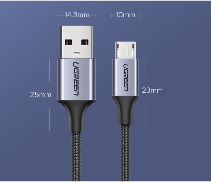 UGREEN Micro USB Cable USB A to Micro B Android Charing Lead Fast ...