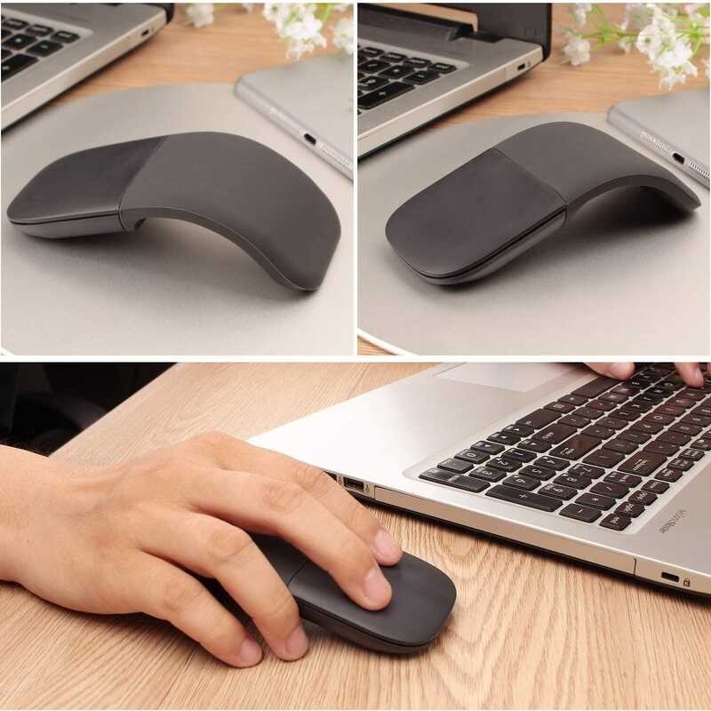 Wireless Foldable Hexna Arc Mouse Folding Bluetooth Touch Mice Para Sa ...