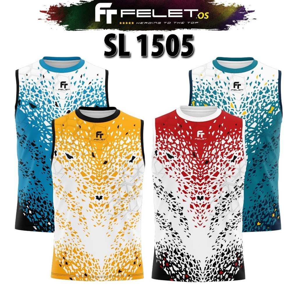 Felet SL1505F Badminton Shirt Jersey Microfiber Baju Badminton T-Shirt ...