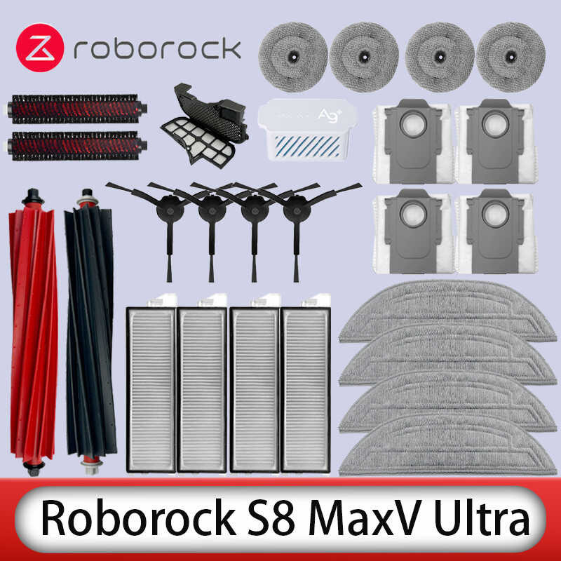 Roborock S8 Maxv Ultra Robot Vacuum Spare Parts Main Side Brushes Mop ...